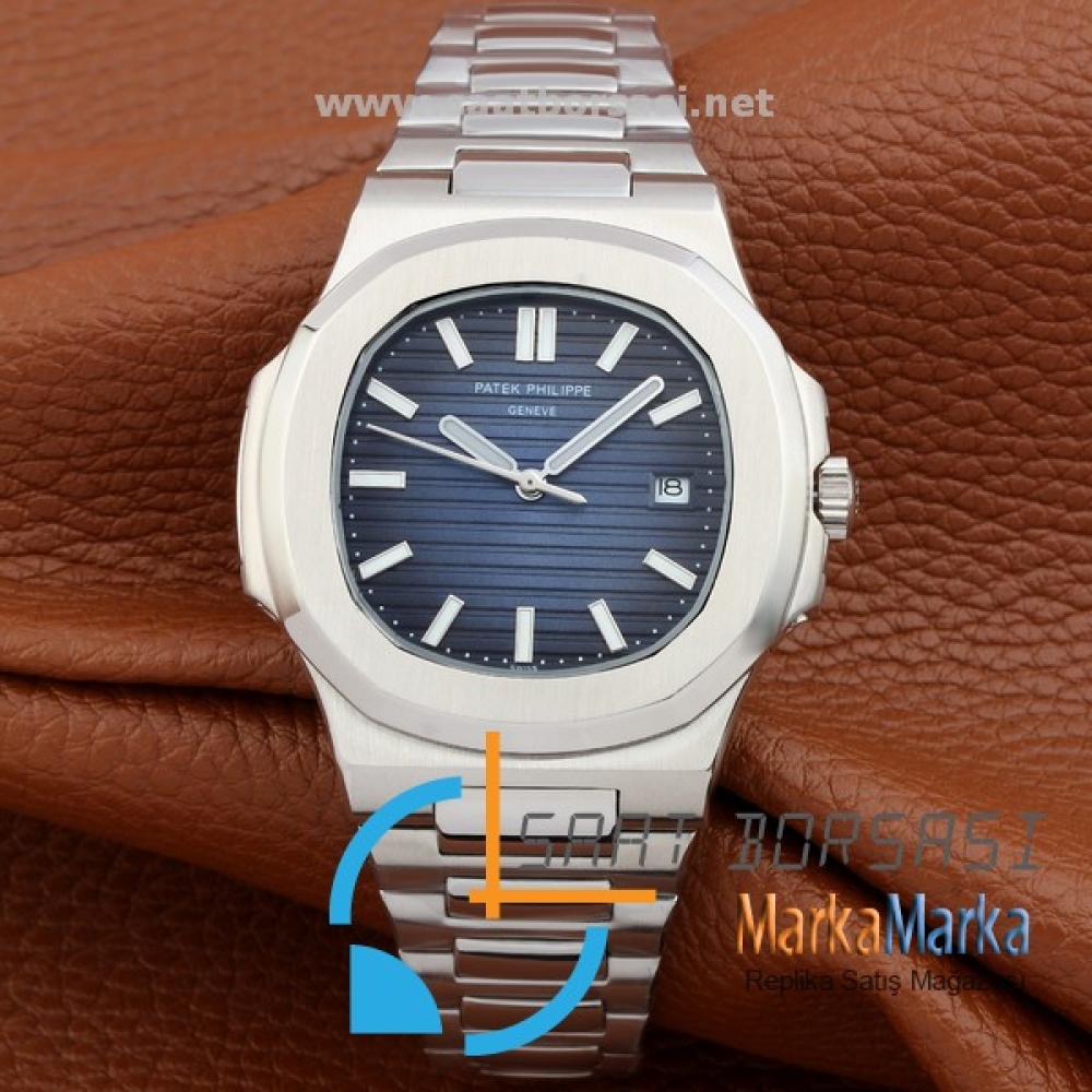 MM1378- Patek Philippe Geneve Nautilus Lacivert Kadran Gümüş Kasa ...